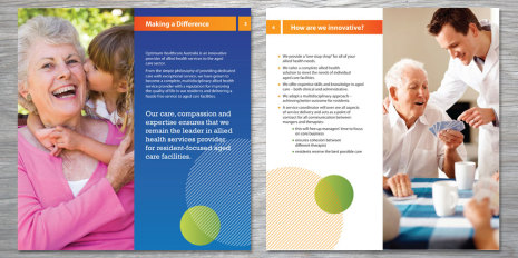 Sean Walsh Graphic Design – Optimum Healthcare Brochure Design